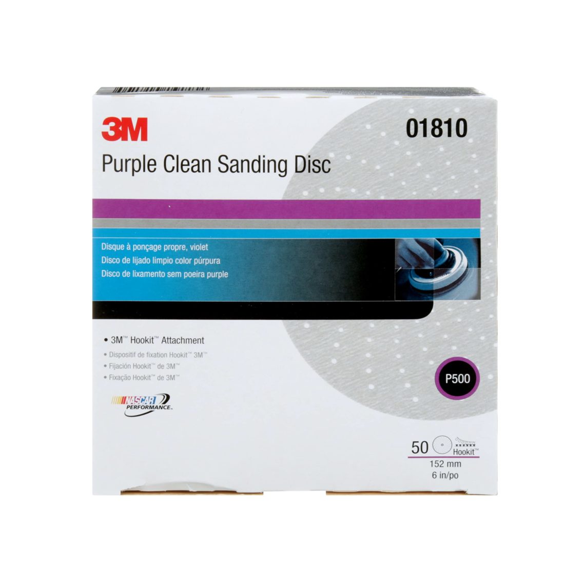 3M 1810 Purple Clean Sanding Hookit Disc