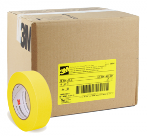 3M 6654 Automotive Refinish Yellow Masking Tape 1.5" Case 24 Rolls ...